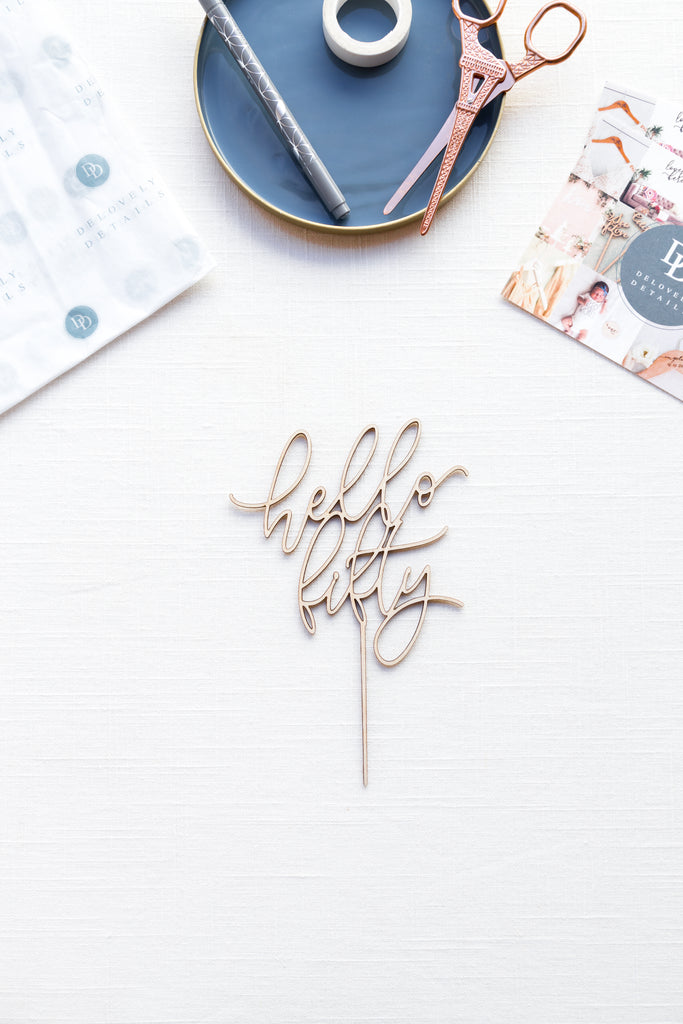 Hello Birthday Cake Topper – Delovely Details
