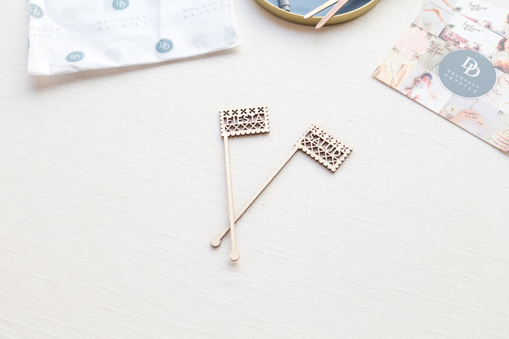 Papel Picado Stir Stick/Swizzle Stick - (20) Pack – Delovely Details