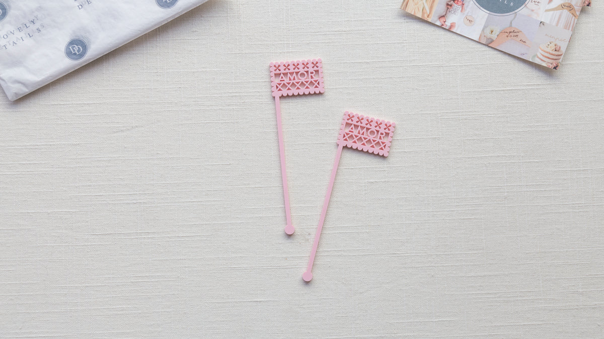 Papel Picado Amor Stir Stick/Swizzle Stick - (20) Pack – Delovely Details