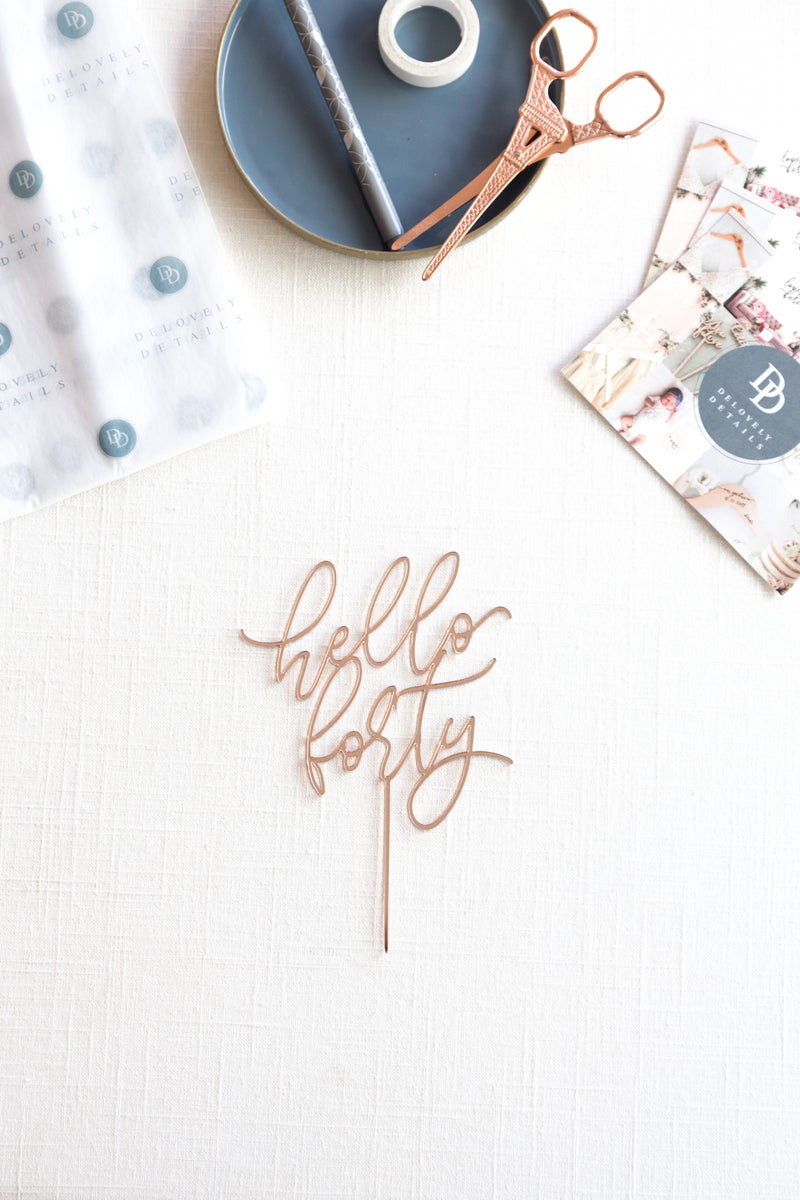 Hello Birthday Cake Topper – Delovely Details