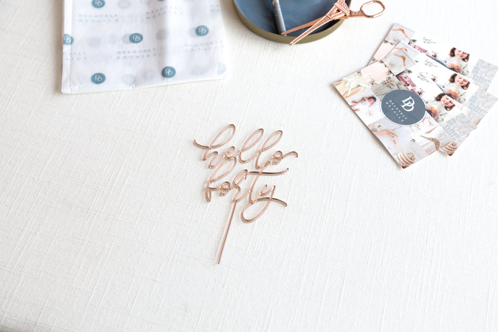 Hello Birthday Cake Topper – Delovely Details