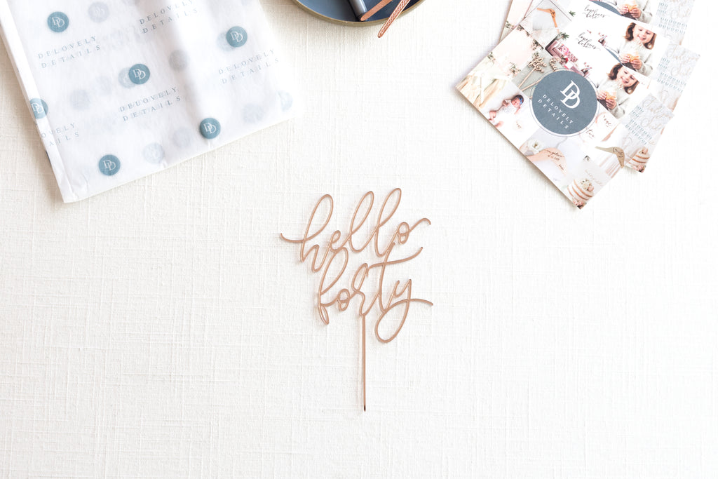 Hello Birthday Cake Topper – Delovely Details